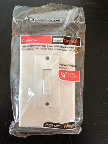 Taymac 2570W Masque Toggle Unbreakable Switch Cover Up Wall Plate 4-3/4 ...