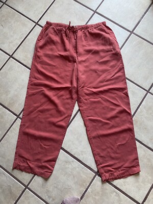 JM Woman Collection Pull On Wide Leg Red/Rust Colored Pants 18 | eBay