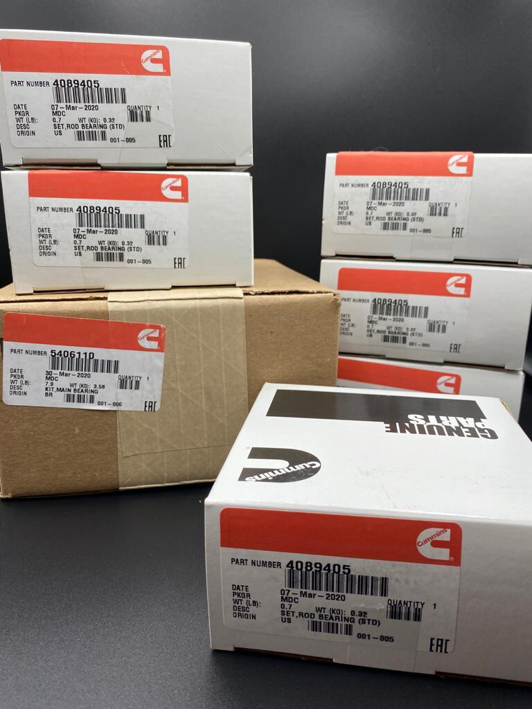 Cummins ISX Main And Rod Bearing Std 5406110 (1) 4089405 (6) Set For 1 ...
