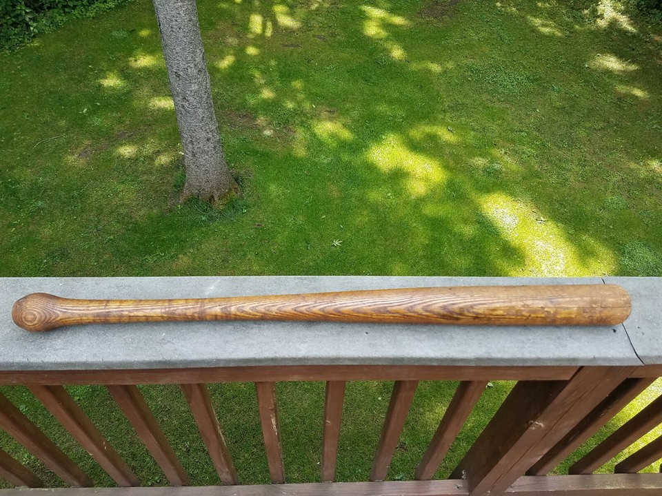 Antique Baseball Bat 1890 - 1905 Unknown Maker Ball or Egg Shaped Knob ...