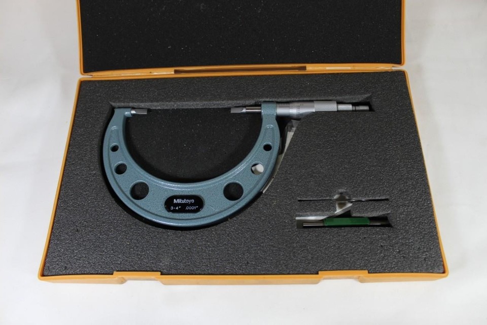Mitutoyo 122-128 Outside Micrometer 3-4" .0001 with Case | eBay