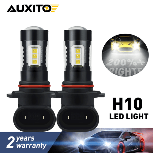 2X H10 9140 9145 Fog Light Bulb High Power LED 6500K Super White 4000LM ...