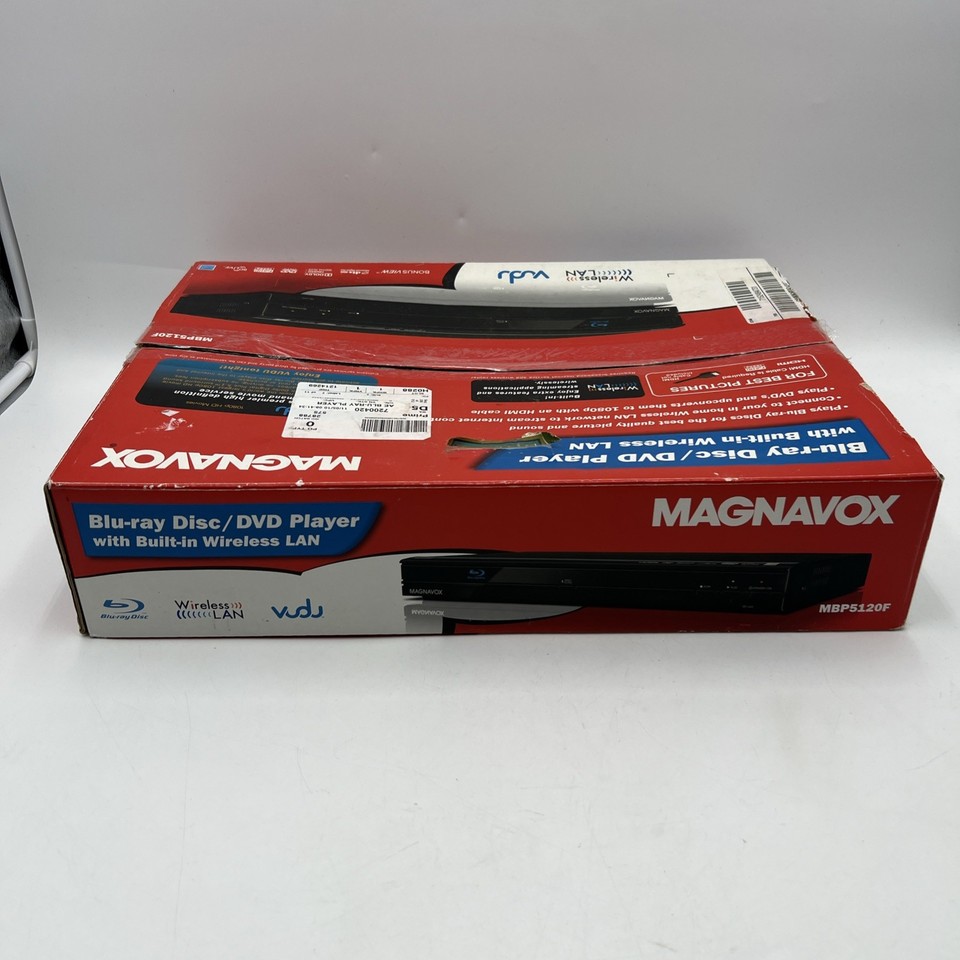Magnavox Blu-Ray Disc / DVD Player FullHD 1080P MBP5120F New Open Box ...