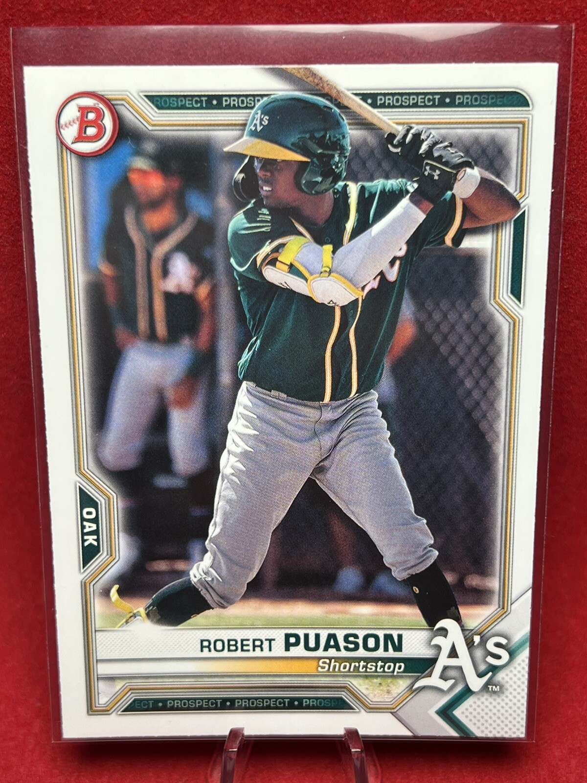 2021 Topps Bowman Baseball *Robert Puason* Prospect #BP-45 - Oakland ...