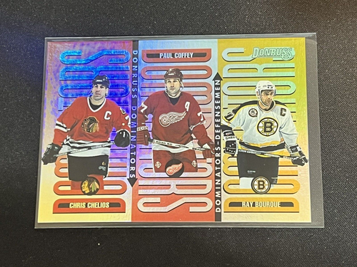 Ray Bourque/Chris Chelios/Paul Coffey (#'d /5000) 1996-97 Donruss ...