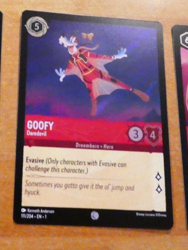 LORCANA TRADING CARD GAME DISNEY CHAPTER 1 CARTE GOOFY 111/204 EN MINT ...