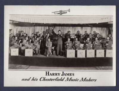 HARRY JAMES trumpeter singer BIG BAND Chesterfield Music Makers ORIG ...
