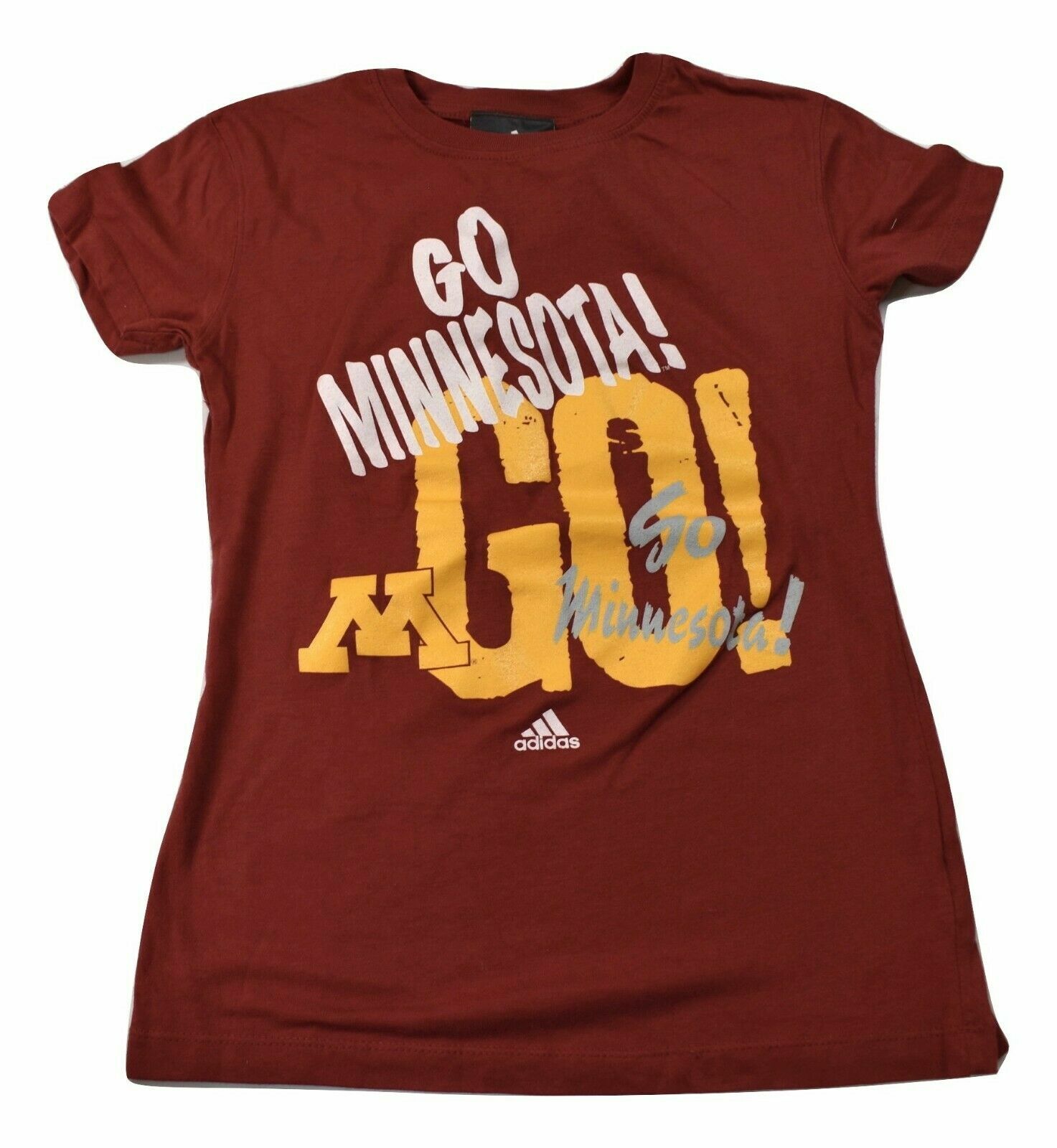 adidas Youth Girls Minnesota Golden Gophers Go Gophers! Shirt NWT S, M ...