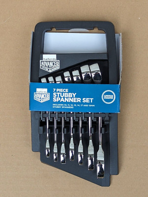 HALFORDS ADVANCED 7 PIECE STUBBY SPANNER SET NEW | eBay UK