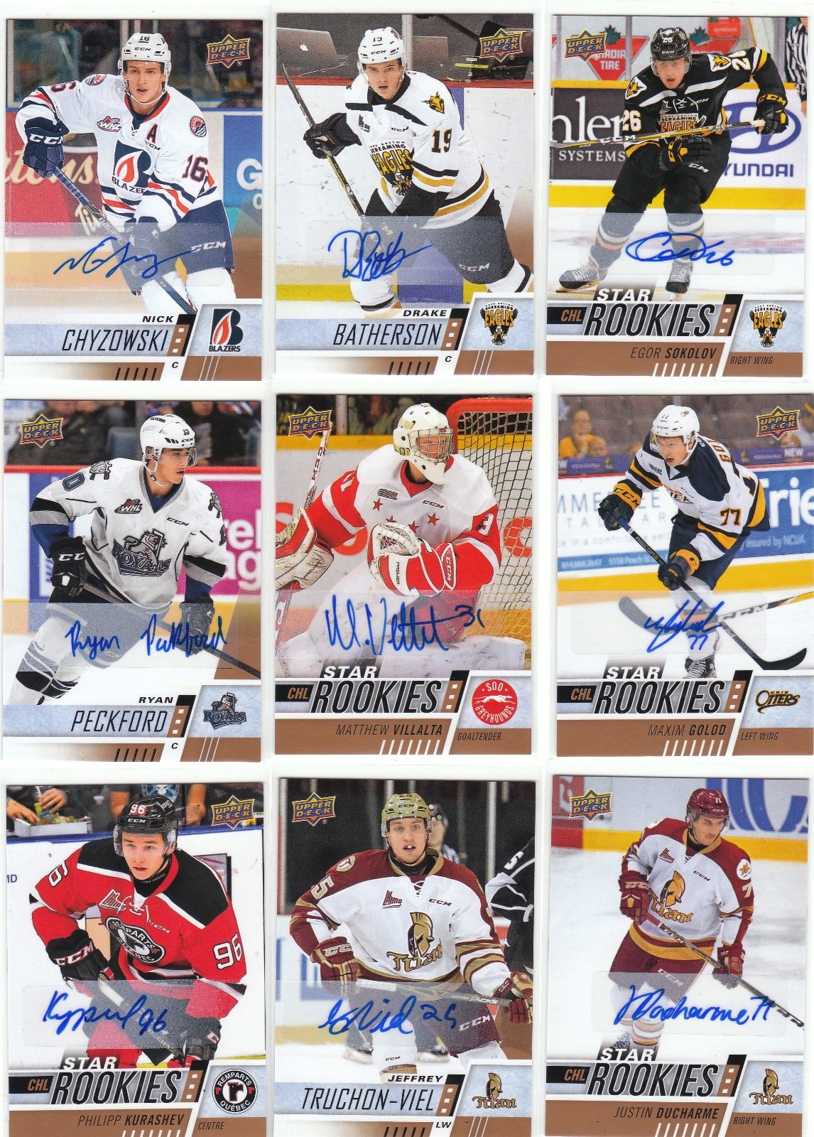 17/18 2017/18 Upper Deck CHL Auto #339 Maxim Golod - Erie Otters | eBay
