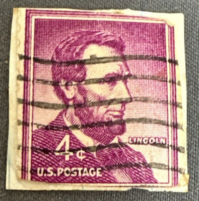 Abraham Lincoln 4 Cents Stamp U.S. Postage Purple 1954 | eBay