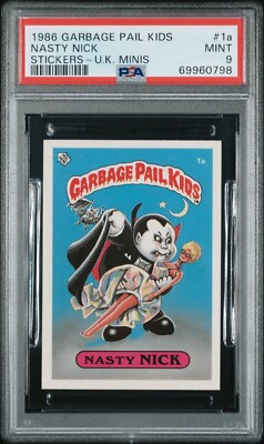 1986 Garbage Pail Kids (GPK) Original Series 1 Nasty Nick (#1a) U.K ...