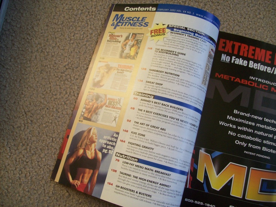 *vtg MUSCLE & FITNESS 2/2003 Weider BODYBUILDING Amanda Blank ab ...