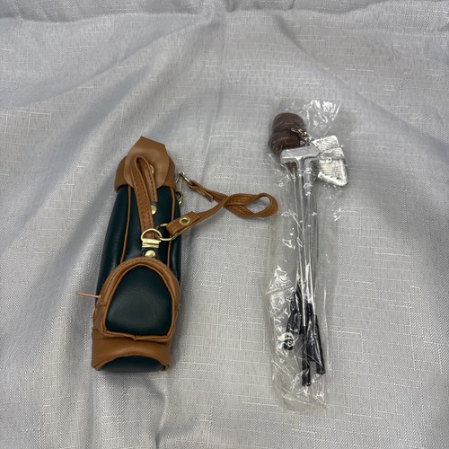 Vintage Mini Golf Bag & Clubs Coin Purse Novelty Ornament w Zippers | eBay