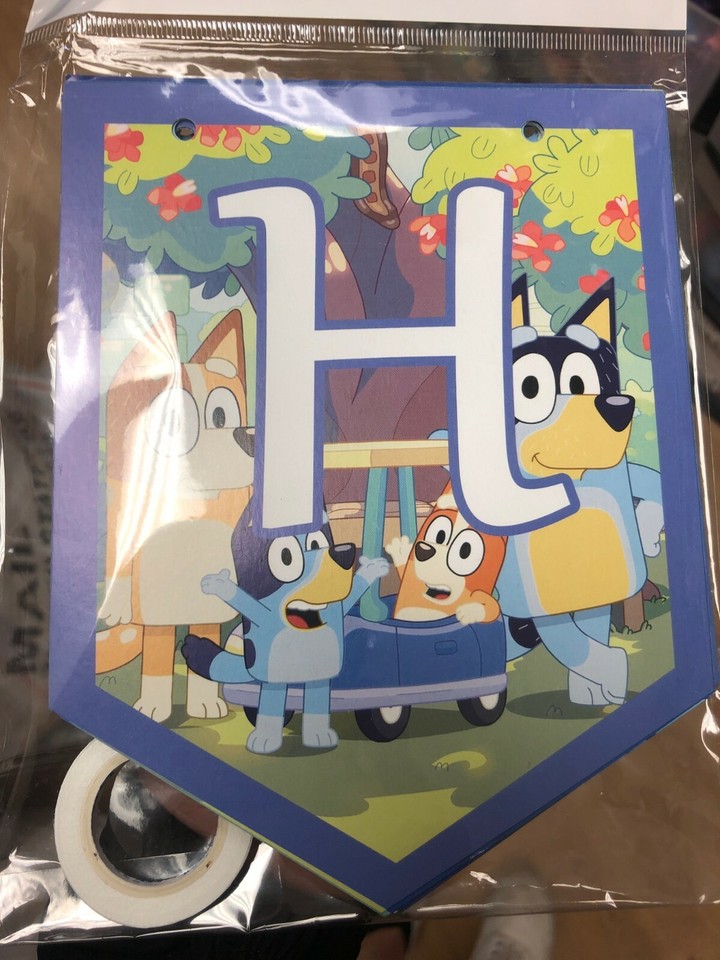 BLUEY AND BINGO cupcake topper Banner Party Decoration CAKE BALLOON ...