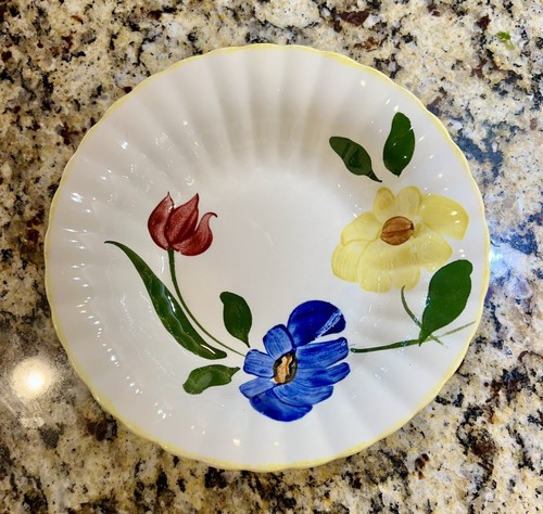 Vintage Blue Ridge Pottery Sun Bouquet 9” Serving Bowl Plate Hand ...