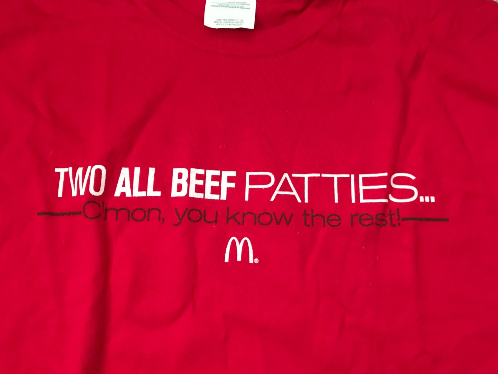McDonalds Two All Beef Patties Big Mac Employee Shirt… - Gem