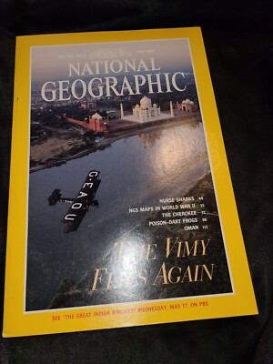 National Geographic Magazine May 1995 Vickers Vimy Sharks Cherokee ...