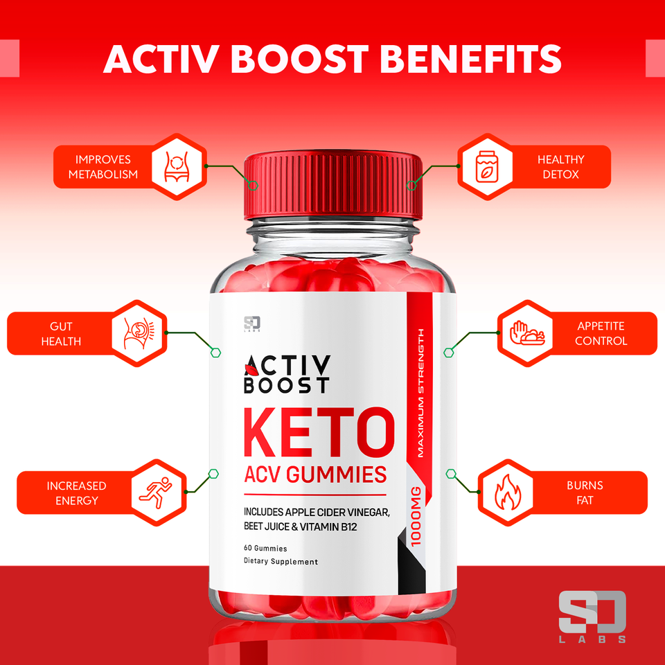Activ Boost Keto ACV Gummies for Weight Loss, Fat Burn, and Energy (60 ...