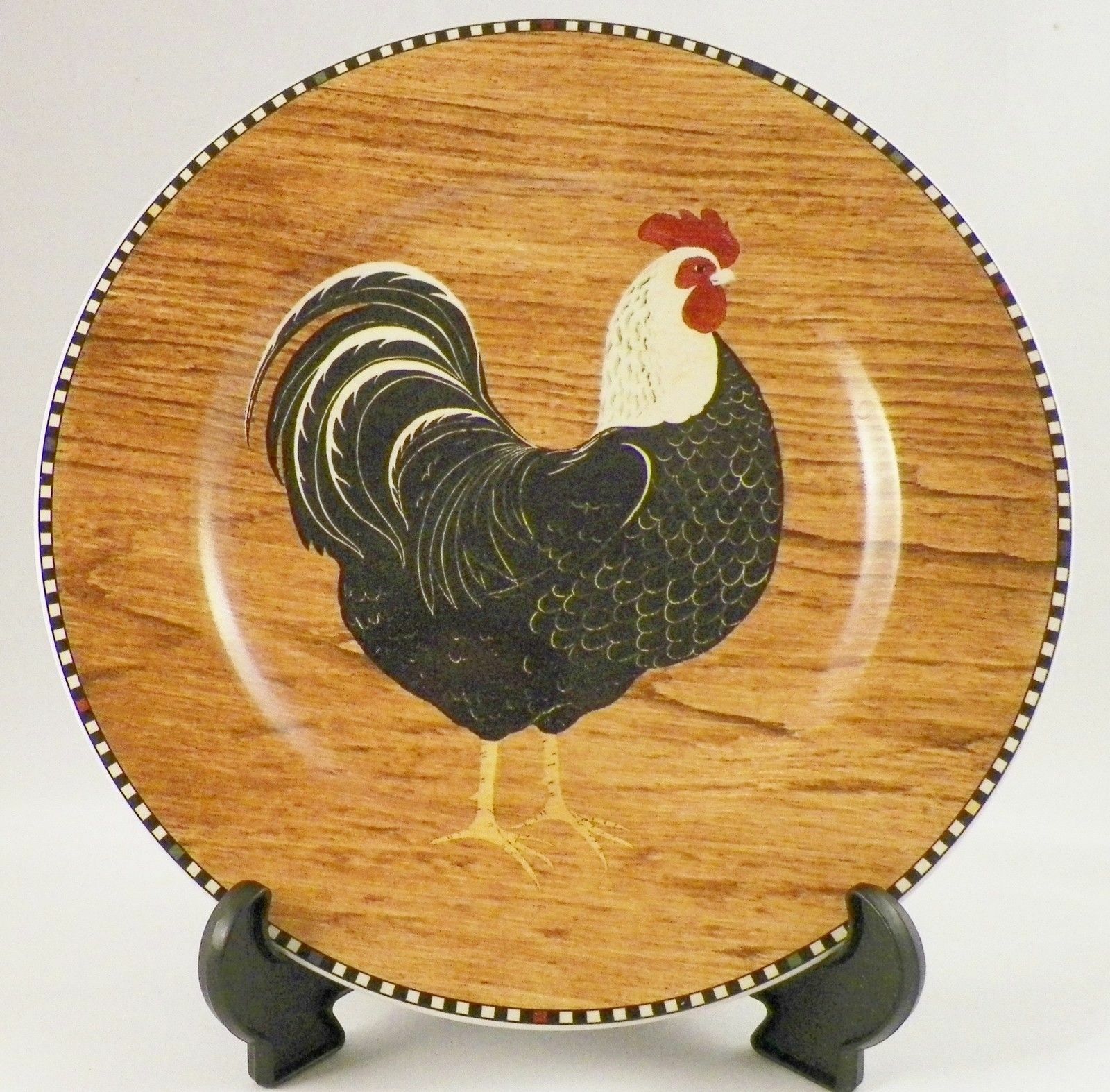 WARREN KIMBLE ROOSTER SALAD PLATES SAKURA 1999 NEW!!!! | eBay