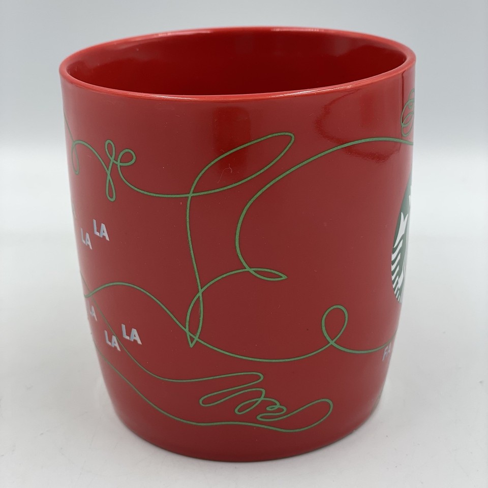 Starbucks Christmas Holiday Mug • Red 'Fa La La La La’ Coffee/Tea Cup ...