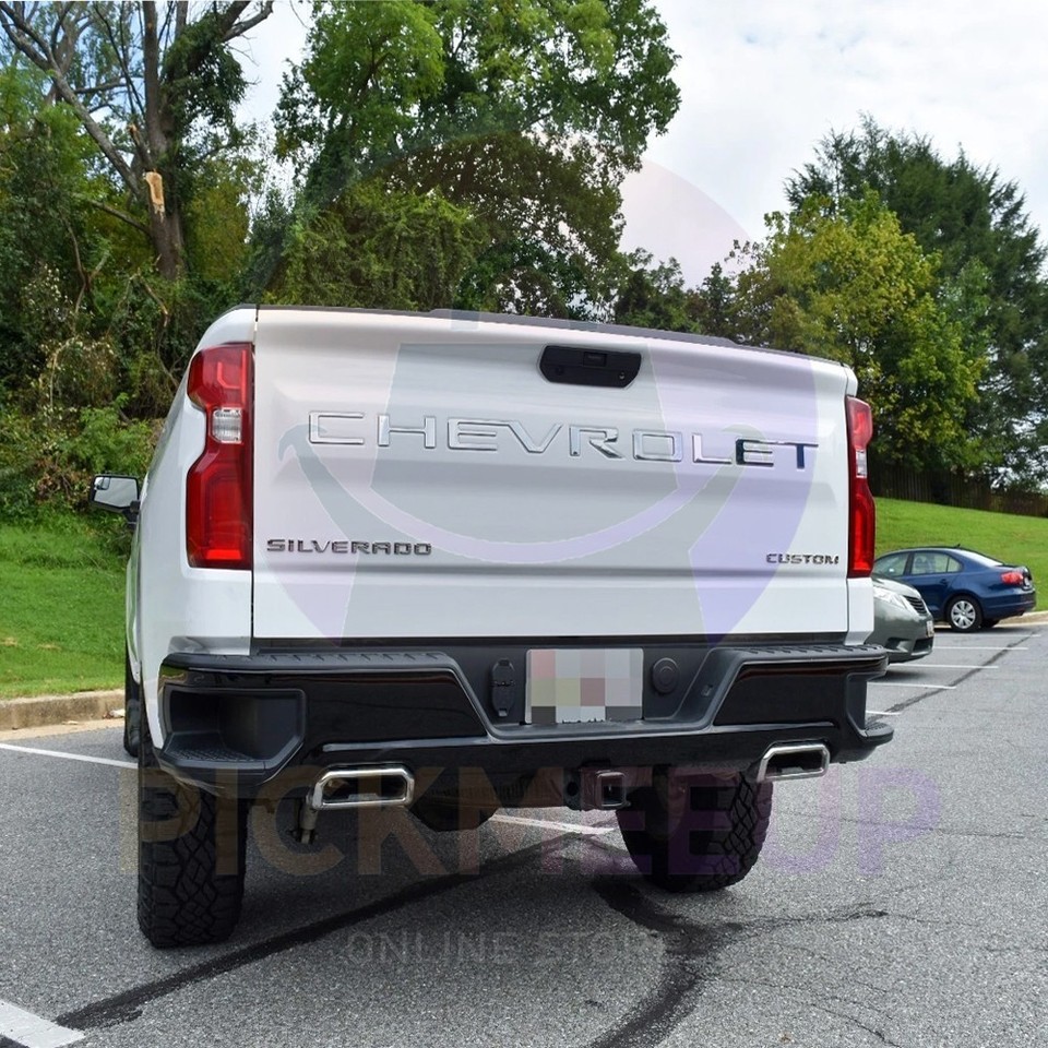 Chrome Raised Tailgate Letters for 2019-2026 Chevrolet Silverado 1500 ...