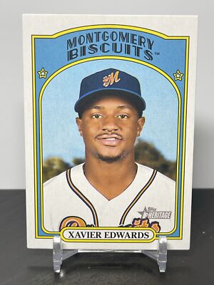 Xavier Edwards 2021 Topps Heritage #107 Tampa Bay Rays | eBay