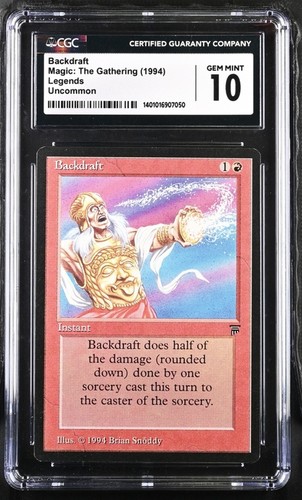 Backdraft, just graded. Legends mtg. CGC 10 Gem Mint! | eBay