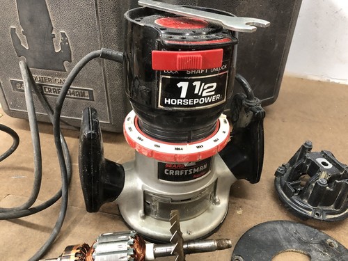Sears Craftsman USA 1-1/2 HP Router Double Insulated 315.174921 W/ Case ...