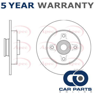 1x Brake Disc Rear CPO Fits Citroen DS3 C4 C3 Picasso Peugeot 307 2008 ...