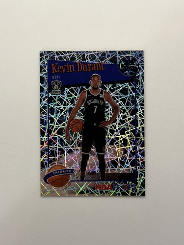 Kevin Durant 2019-20 Hoops Premium Stock Silver Prizm Lazer Tribute ...