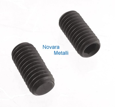 100 Grani Punta Piatta M6x8 mm UNI 5923 DIN 913 grano viti senza testa ...