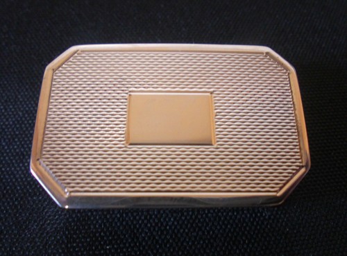 Antique Solid Silver Snuff box Hallmark date 1956 Silversmith D.Bros ...