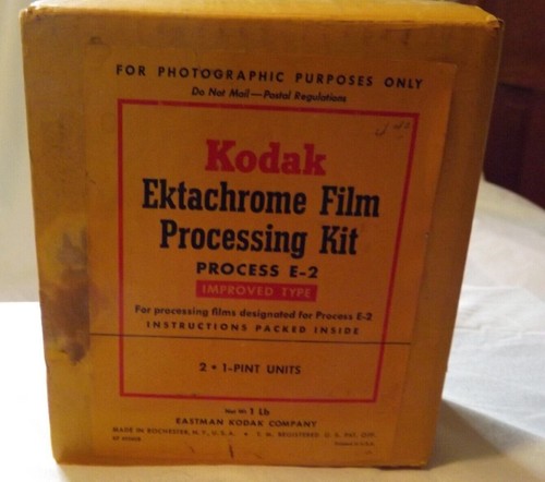Vintage Kodak EKTACHROME Film Processing Kit, Process E-2 Improved Type ...