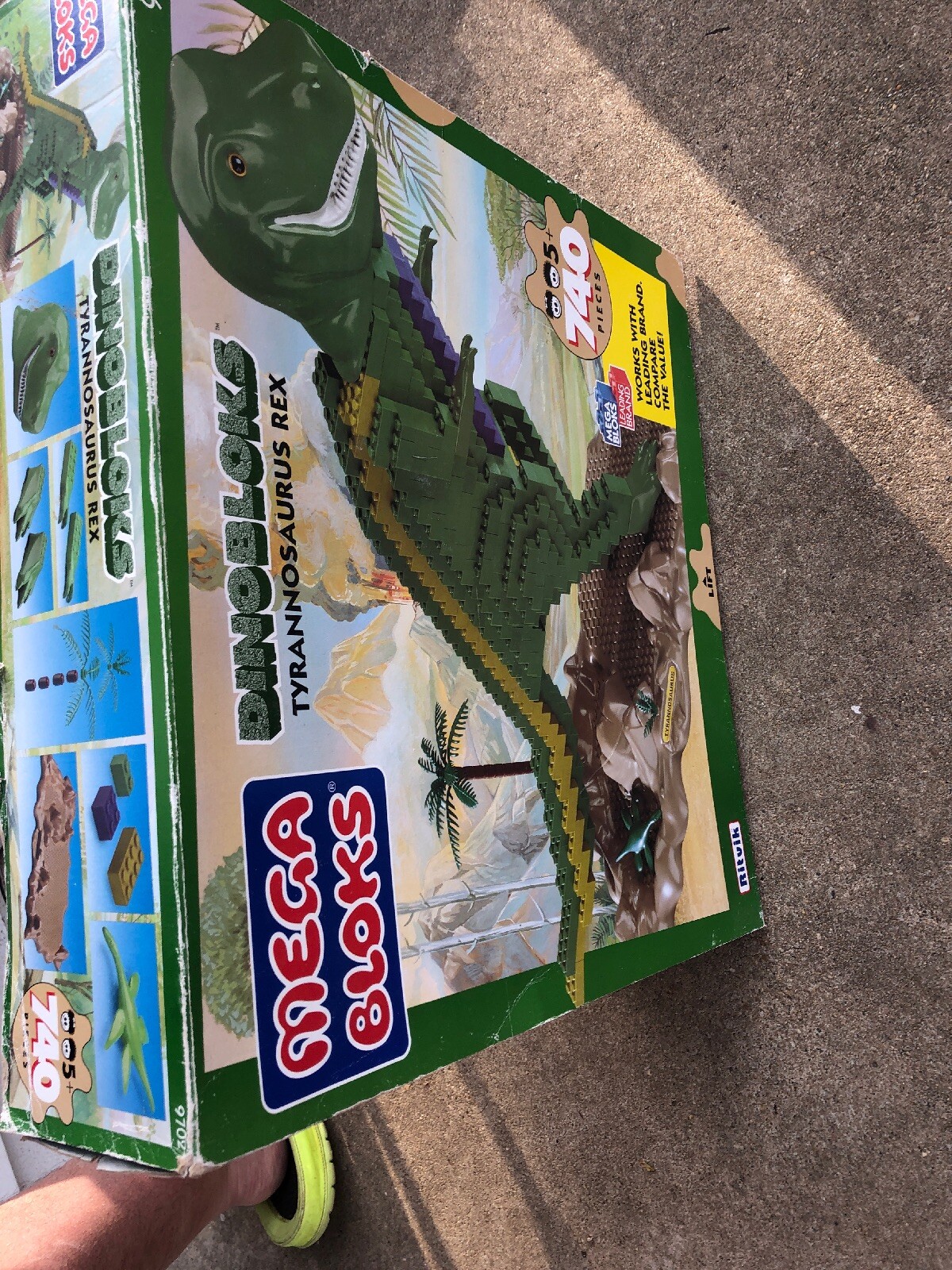 MEGA BLOKS Tyrannosaurus Rex Dinobloks 9702 Dinosaur T-Rex 740 Wear Box ...