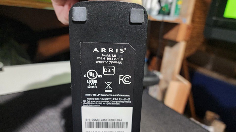 Arris SURFboard T25 DOCSIS 3.1 Gigabit Cable Modem for Xfinity Internet ...