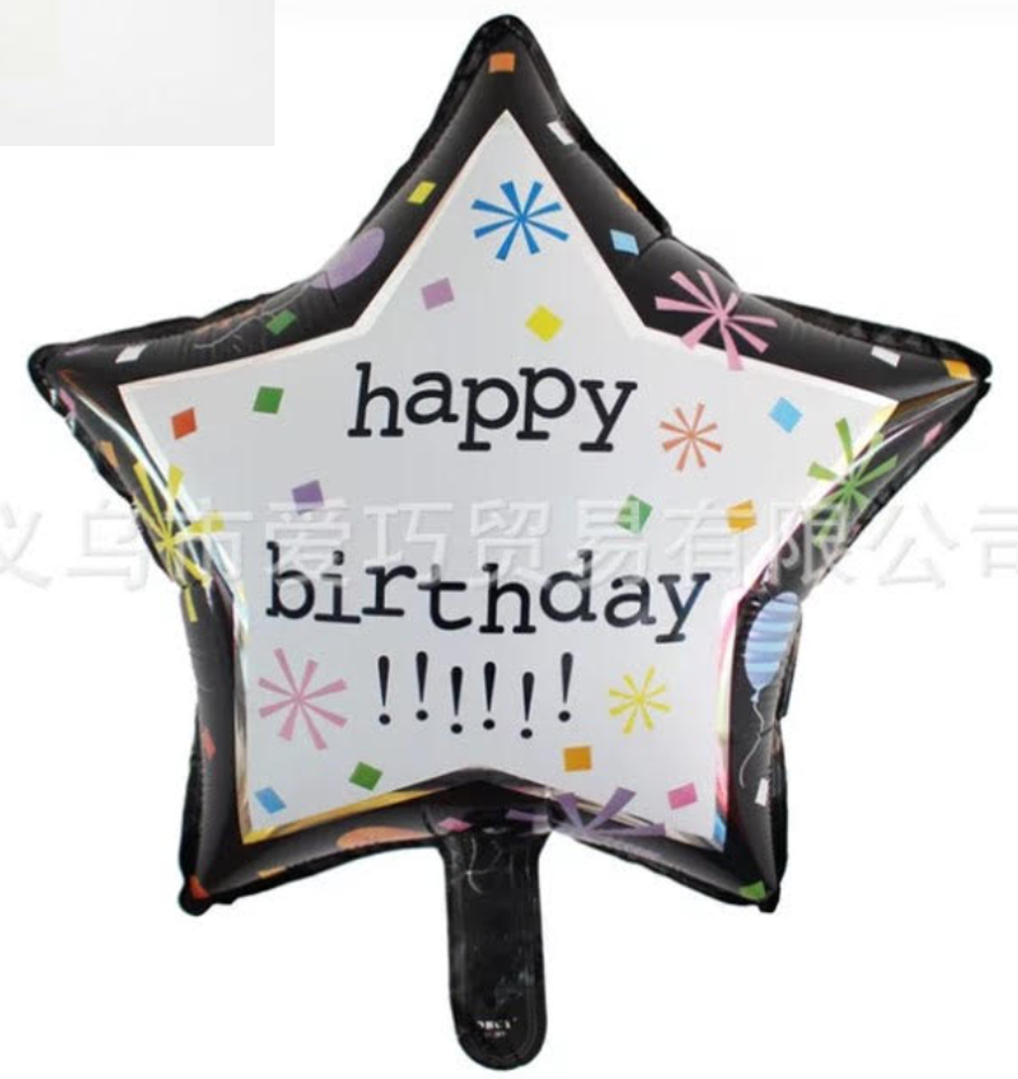 Star Happy Birthday Party Decoration Sparkle Start Helium Foil Balloon ...
