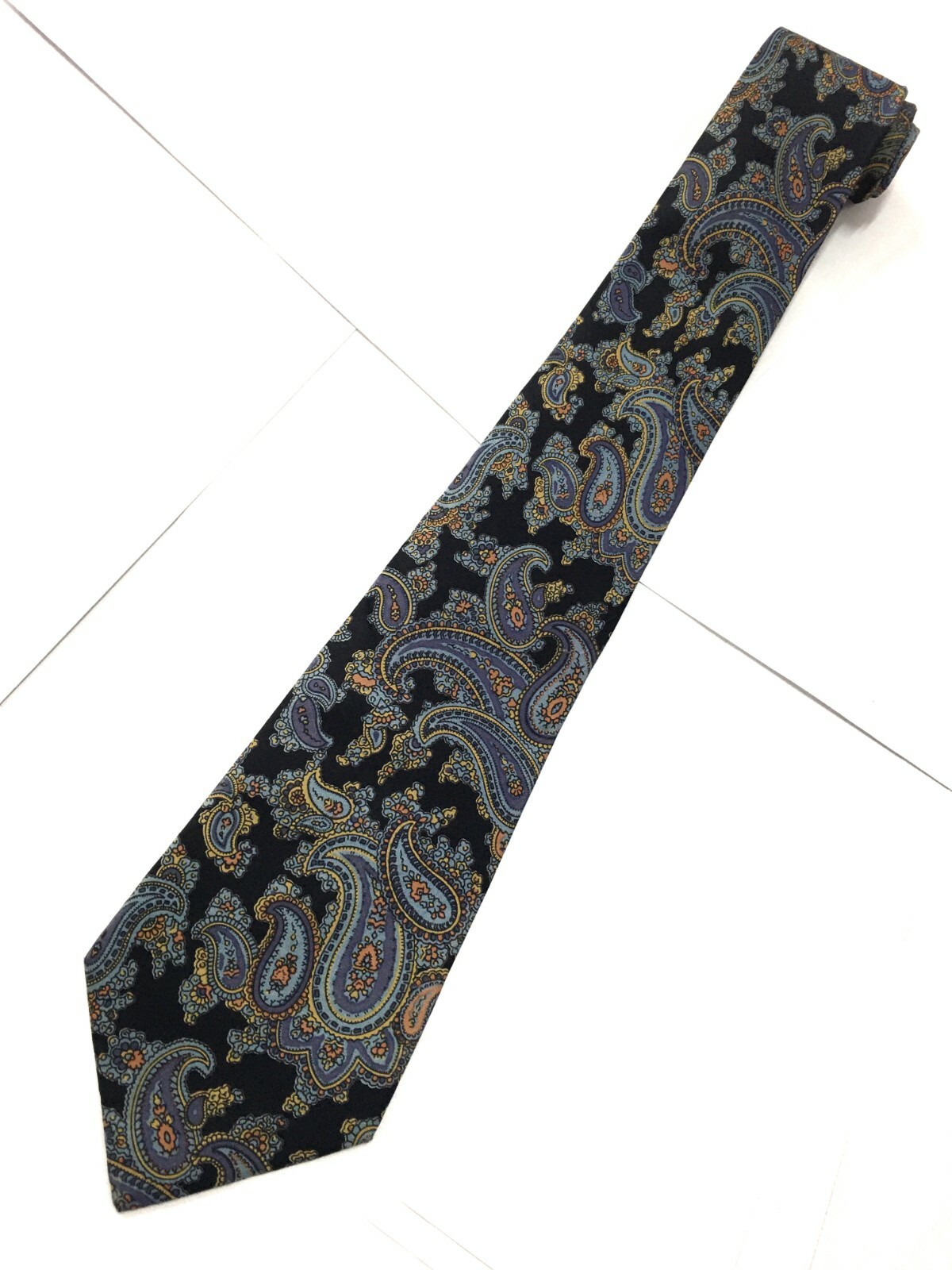 Authentic JIM THOMPSON Batik Paisley Design On Navy B… - Gem