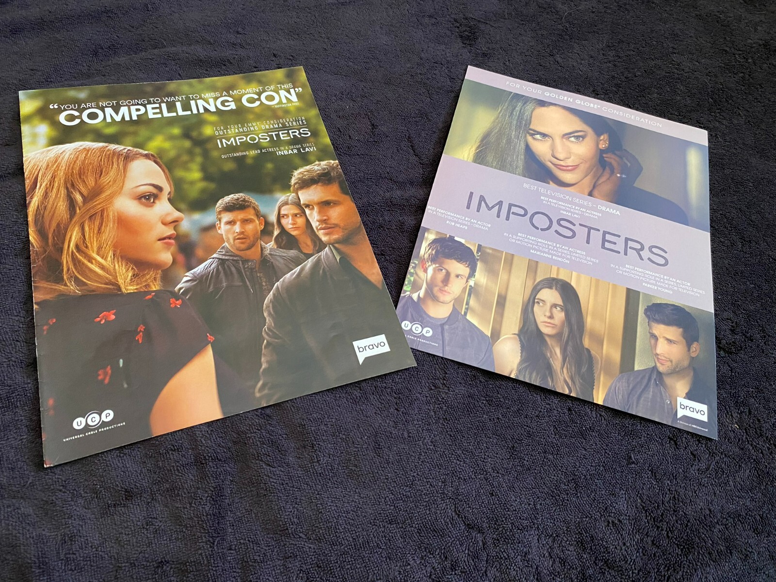 IMPOSTERS two Emmy ads Inbar Lavi, Rob Heaps, Marianne Rendon, Parker ...