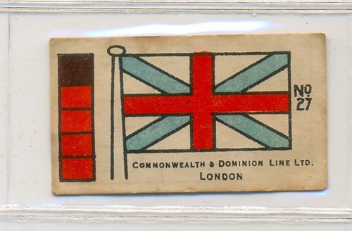 1920-40 MORROW Flags & Funnels Card 27 Commonwealth & Dominion Line LTD ...