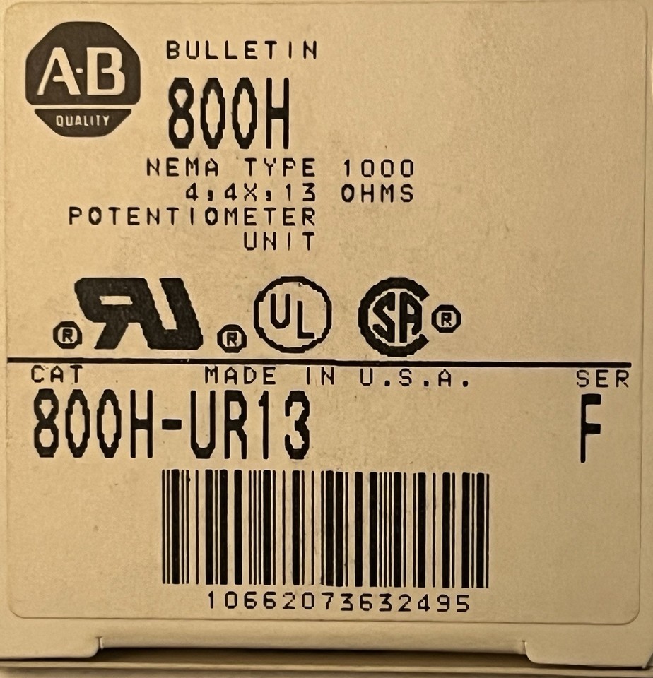 AB 800H-UR13 SER G 300V AC/DC Watt Max Potentiometer Unit | eBay