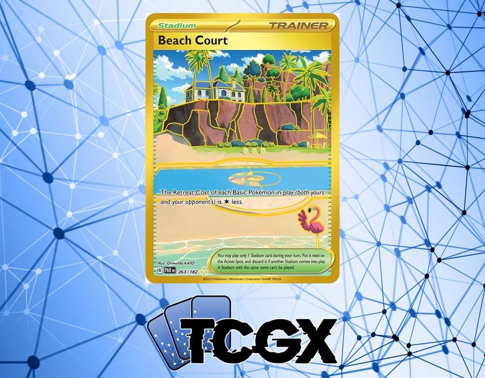 Pokemon - Beach Court - 263/182 - Paradox Rift - Holo - Hyper Rare NM ...