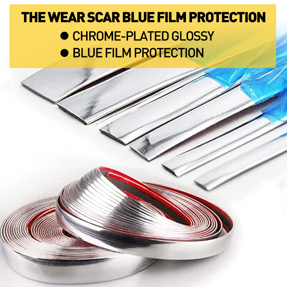 1PC 1inch Chrome Trim Molding Strip Decoration Car Body Door Side ...