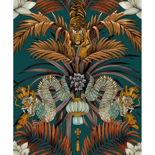 Wilson Belgravia Wallpaper Floral Leaf Chinese Dragon Oriental Tiger ...