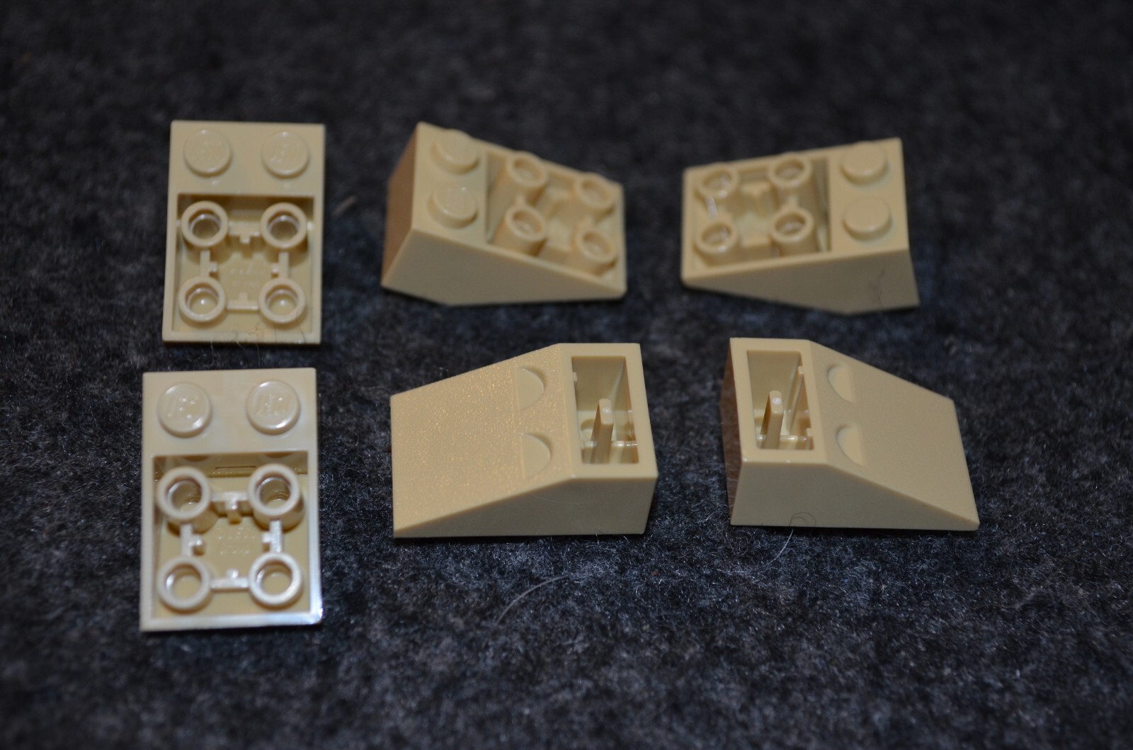 6 ~ 2x3 Tan / Sand Standard Inverted Slope Bricks ~ New Lego Parts ~ | eBay