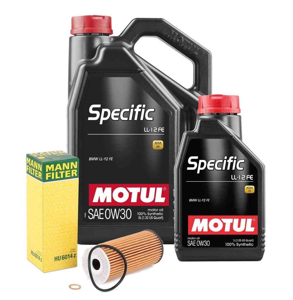 Motul + OEM Engine Oil Change Kit (0W30) (6 Liter) (SPECIFIC LL-12 FE ...
