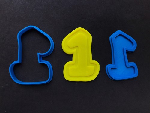 Number one 1st Birthday Cookie cutter and stamp Fondant Embosser Cake ...