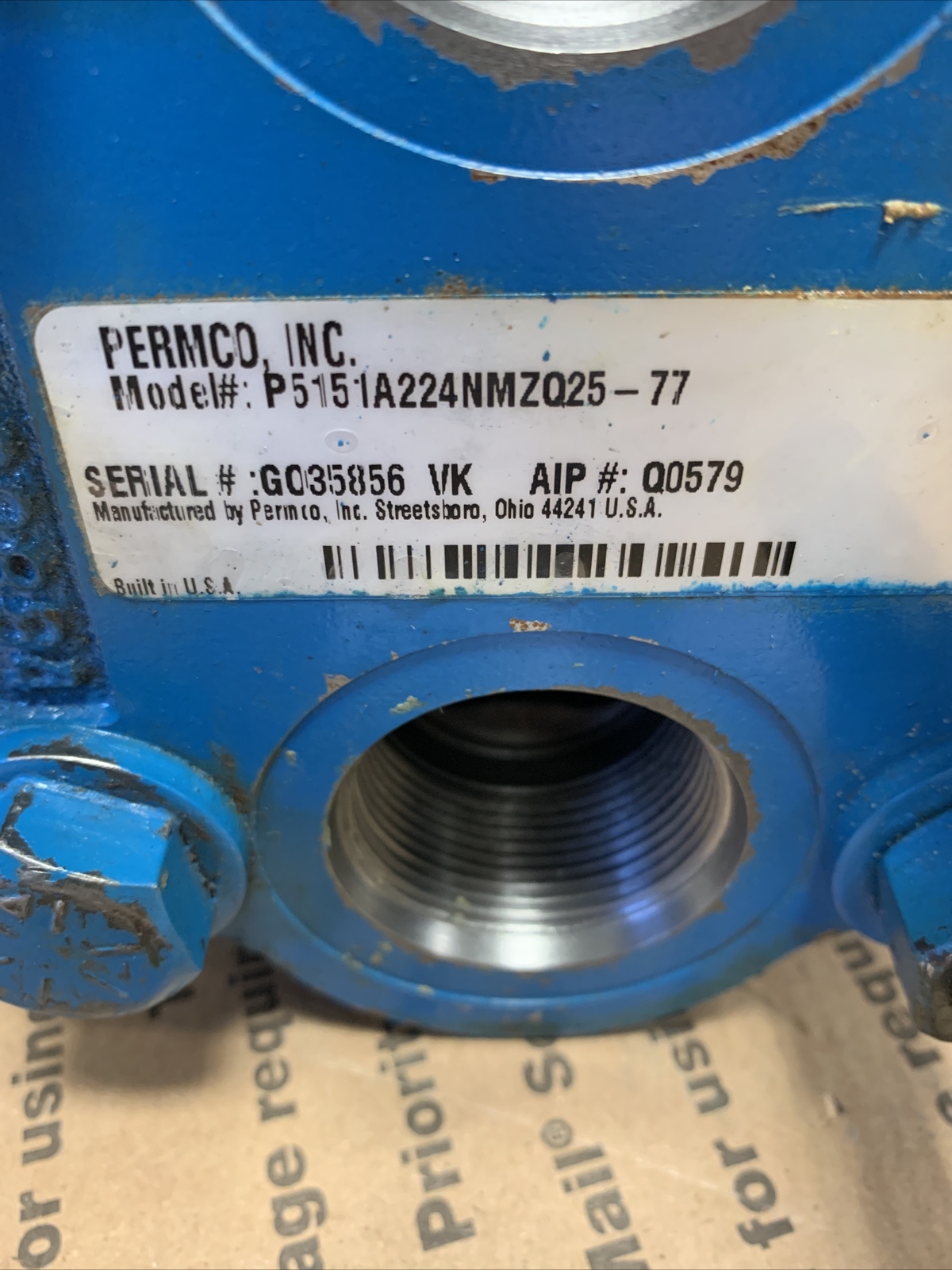 P5151A224NMZQ25-77 Permco Roll-Off Hydraulic Pump - New No Box PTO-Pump ...