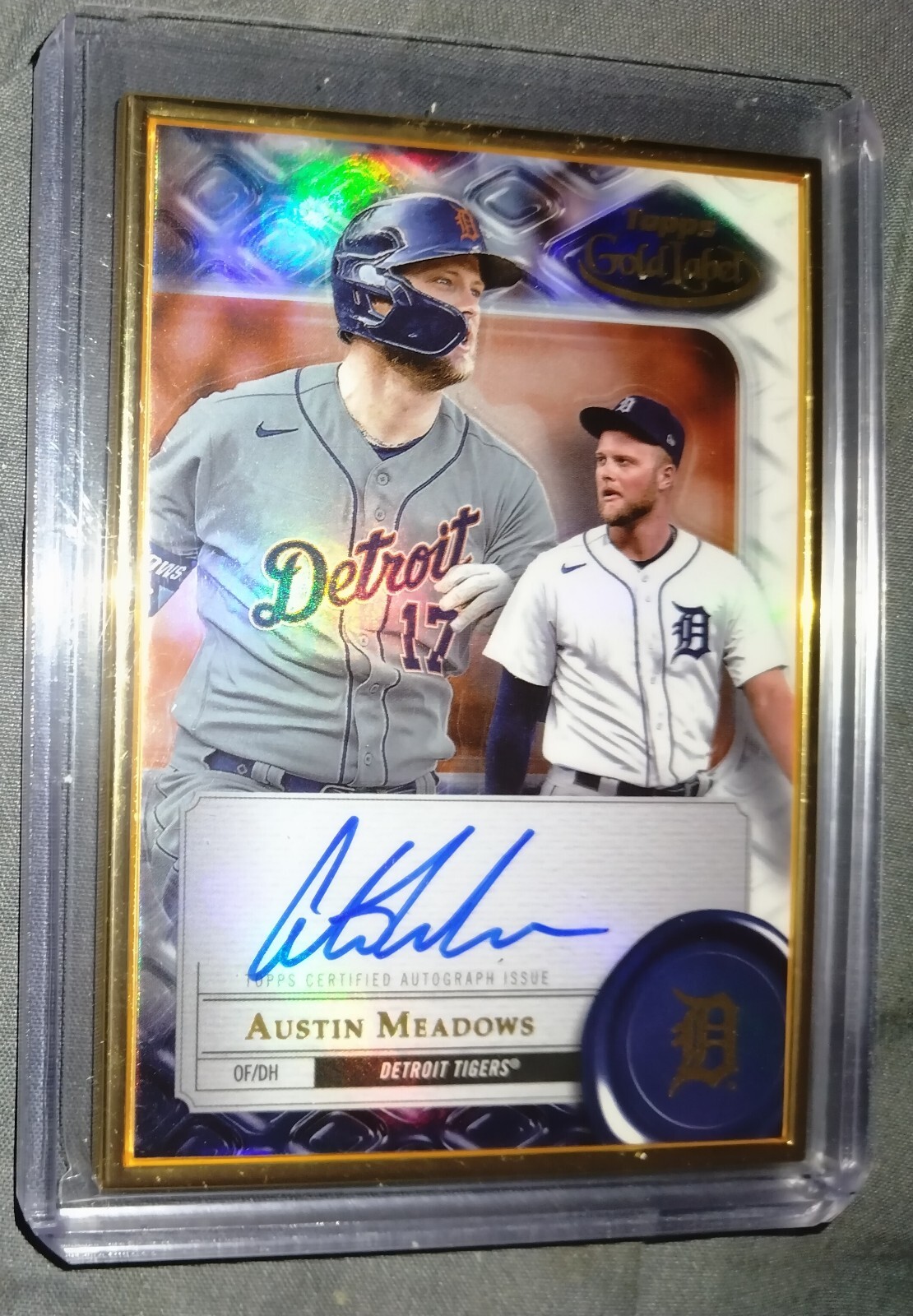 Austin Meadows 2022 Topps Gold Label Framed Autograph Auto Card #FA-AME ...