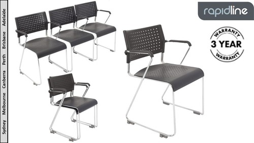 WIMBLEDON Chair with Arms Stacking Linking Event Seating 120kg W/R ...